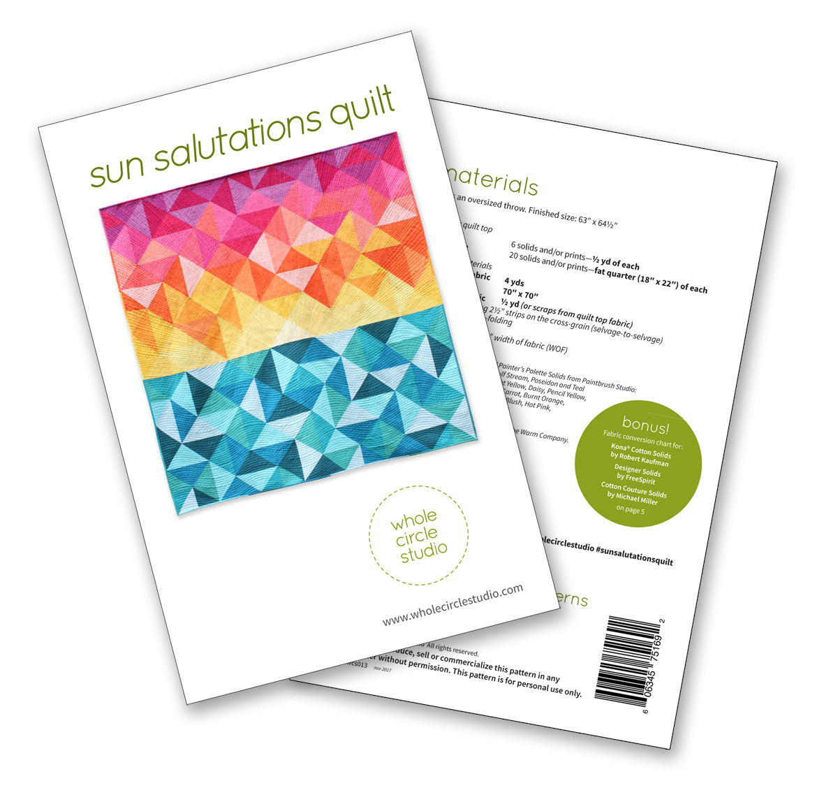 behind the scenes: the Sun Salutations quilt - whole circle studio