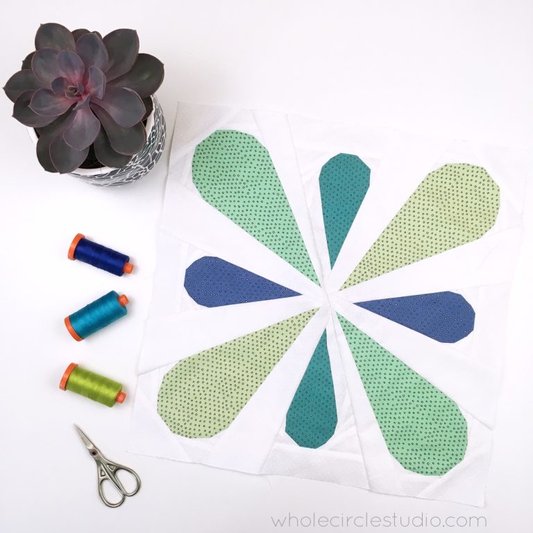 behind the scenes: Patchwork Petals quilt pattern (and sewing party!) - whole circle studio