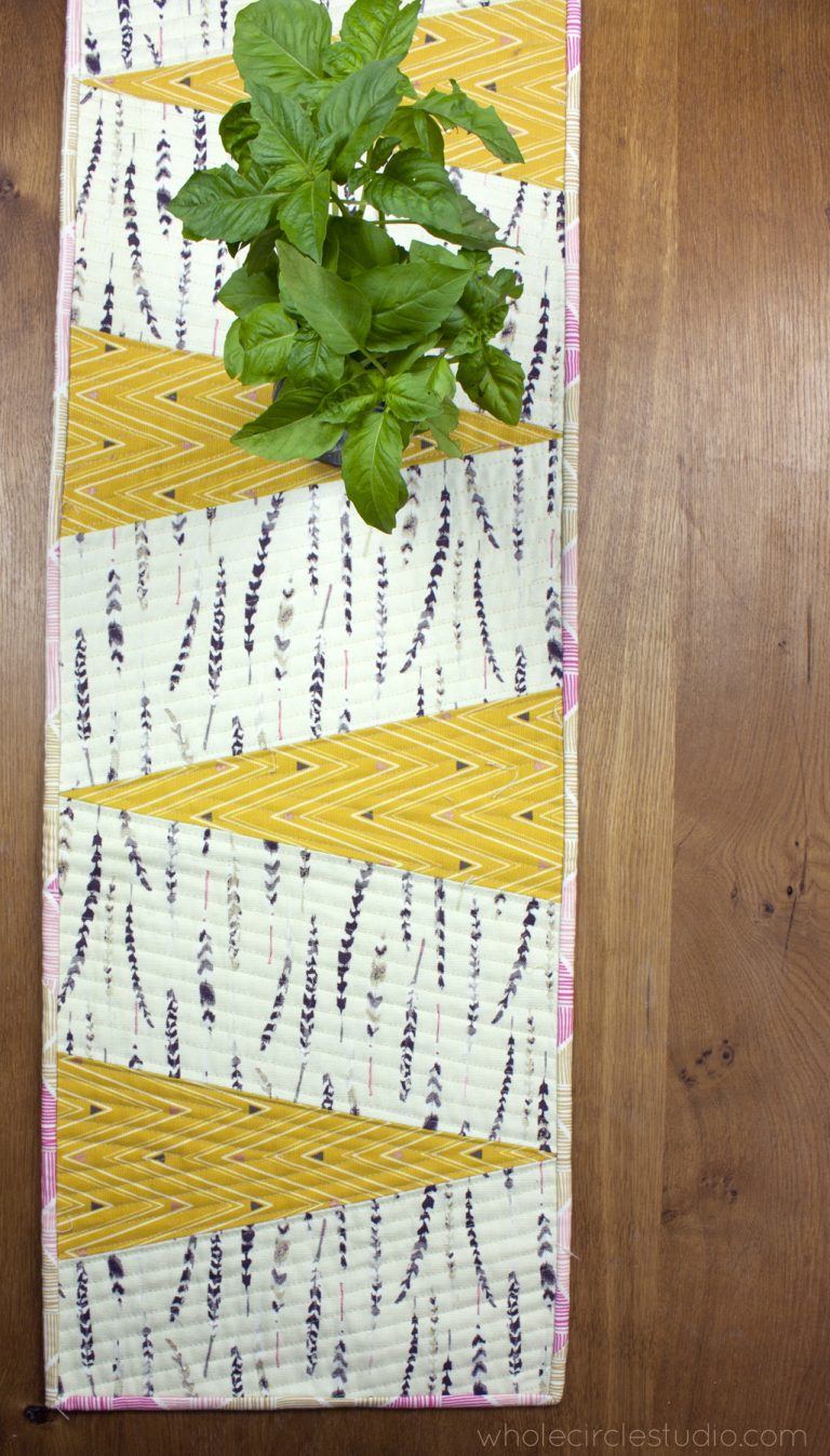 reversible wedge table runner pattern - whole circle studio