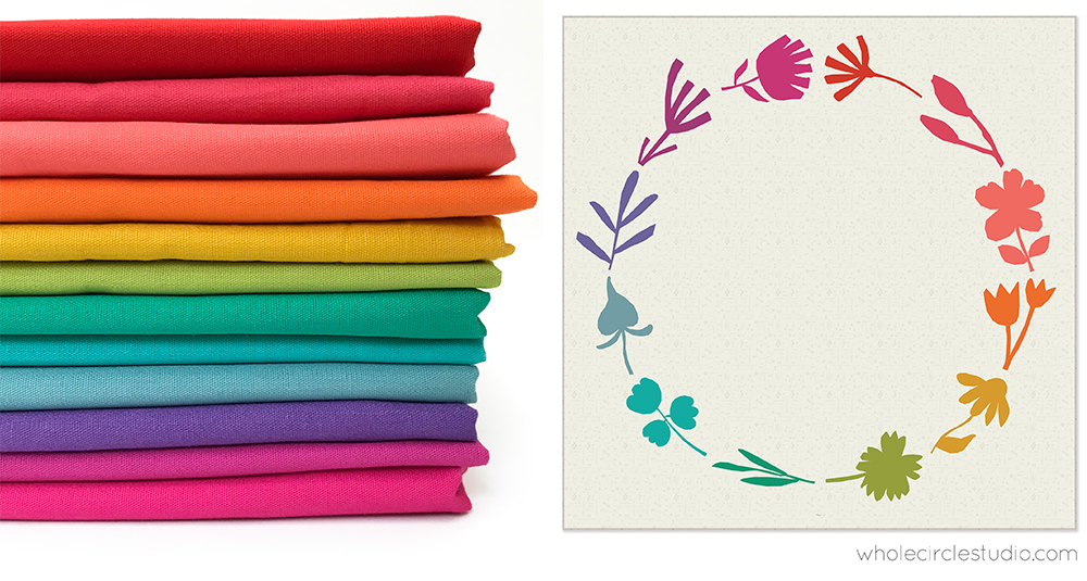 behind the scenes: Botanical Beauties quilt - whole circle studio