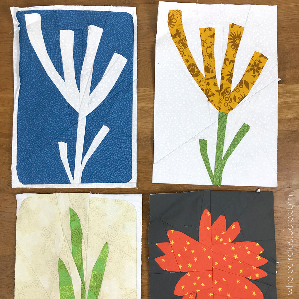 behind the scenes: Botanical Beauties quilt - whole circle studio