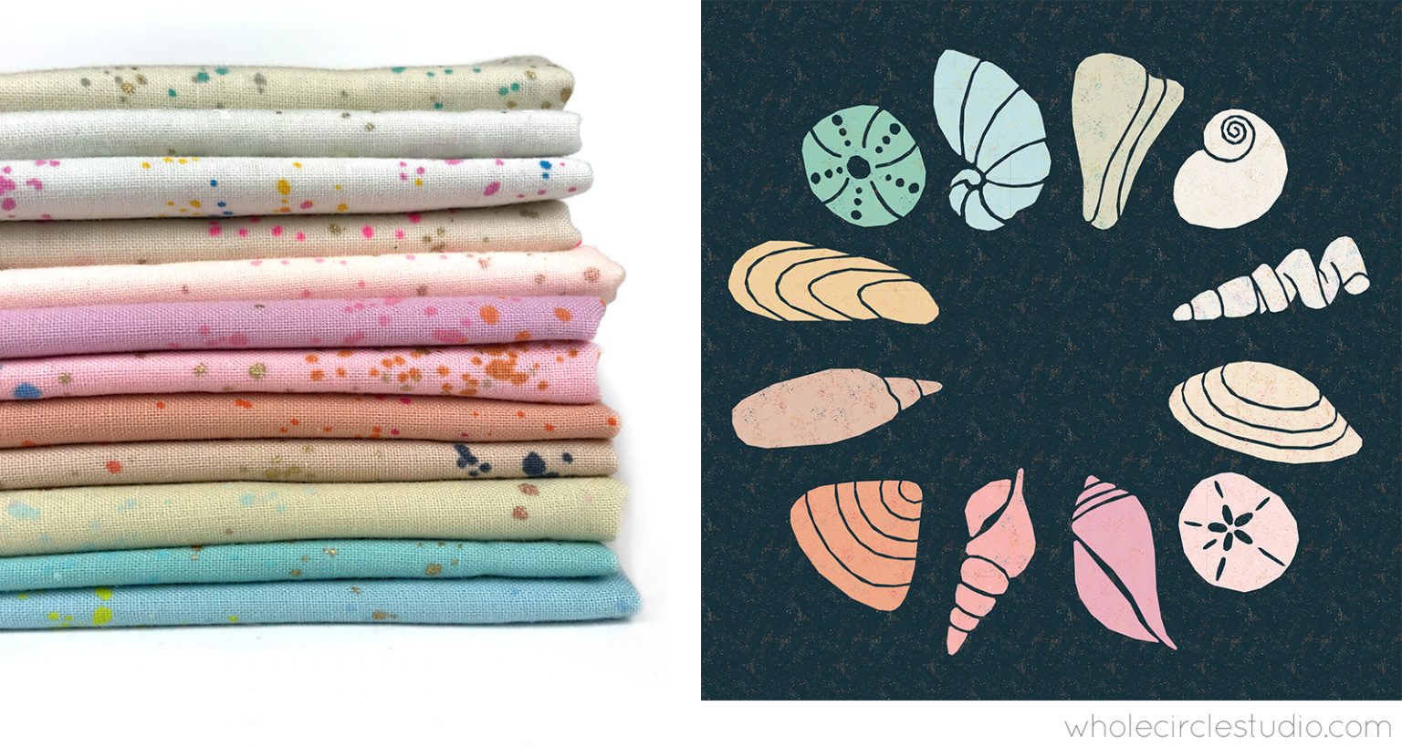 behind the scenes: Shoreline Shells quilt - whole circle studio