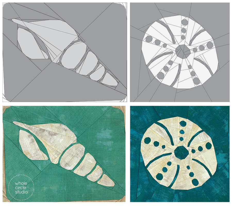 behind the scenes: Shoreline Shells quilt - whole circle studio