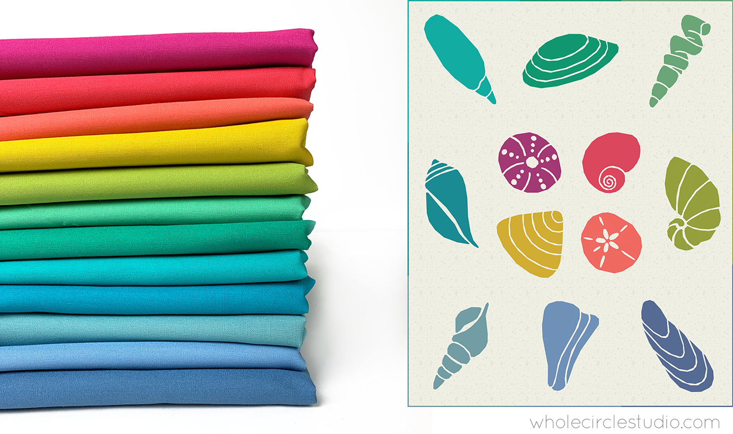 behind the scenes: Shoreline Shells quilt - whole circle studio