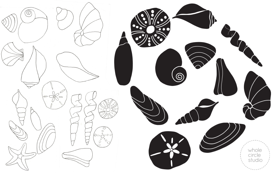 behind the scenes: Shoreline Shells quilt - whole circle studio