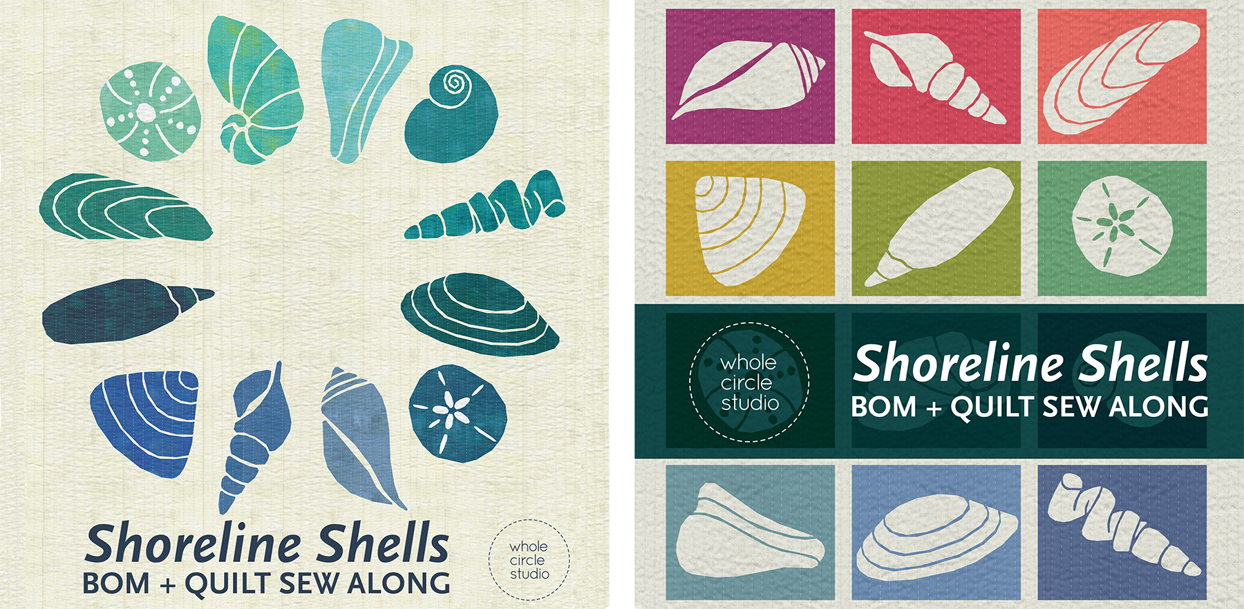 Shoreline Shells BOM Block 7: cone shell - whole circle studio