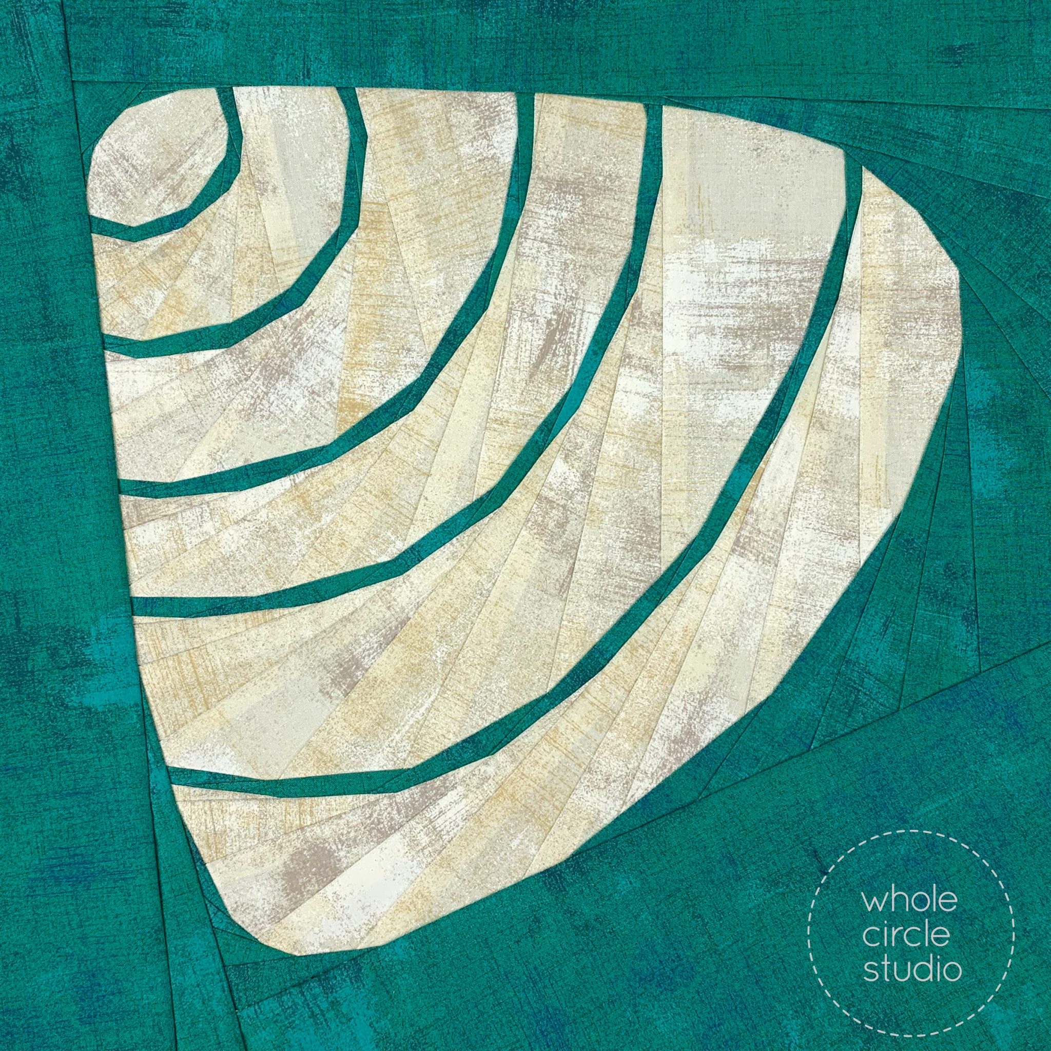 Shoreline Shells BOM Block 2: clam shell – whole circle studio