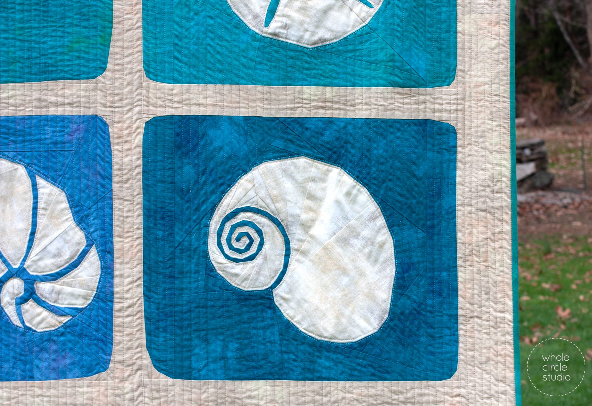 Ideas for How to Quilt the Shoreline Shells - whole circle studio