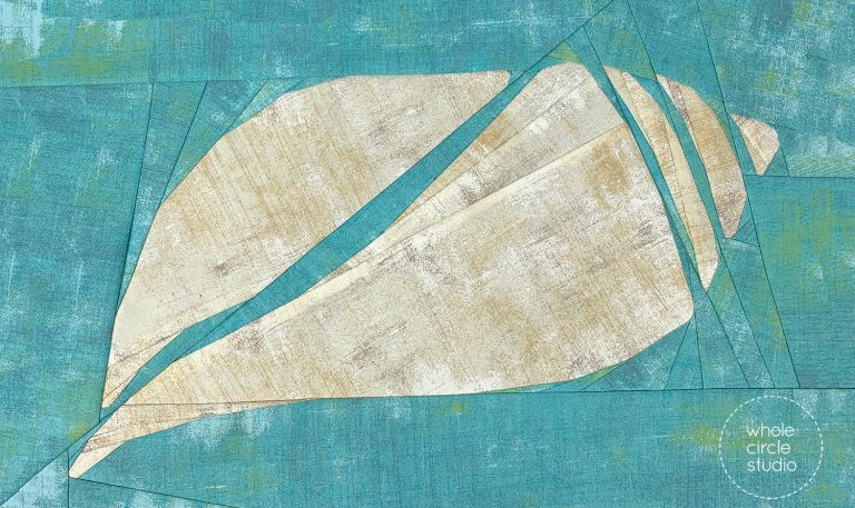 Shoreline Shells BOM Block 12: lightening welk shell - whole circle studio