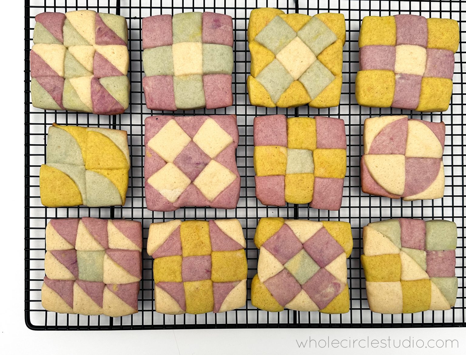 Quilt Block Sugar Cookies - whole circle studio