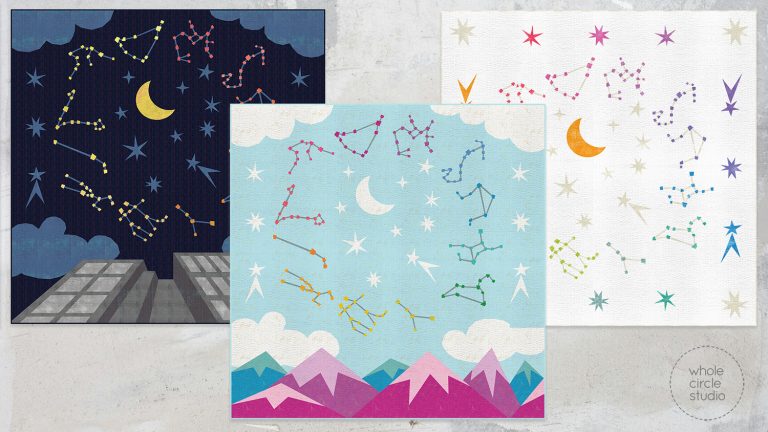 Join the Starry Signs 2025 Quilt Sew Along: A Celestial BOM Adventure - whole circle studio