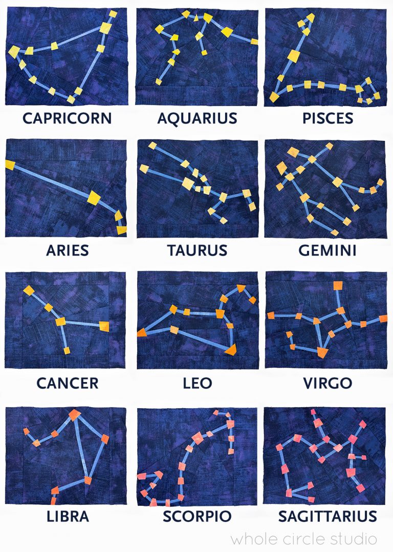 Inside the Design of Starry Signs: A Zodiac Block of the Month Quilt ...