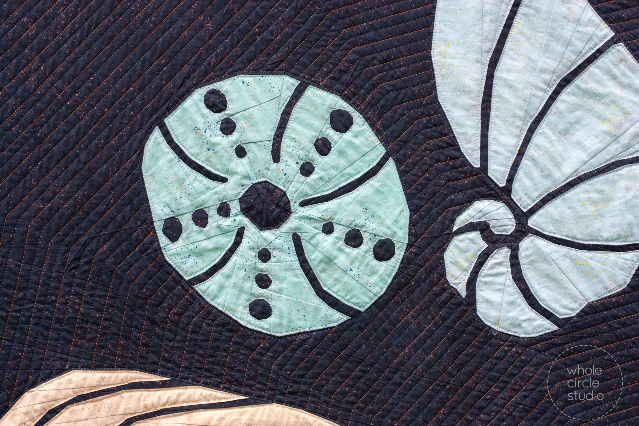 Ideas for How to Quilt the Shoreline Shells - whole circle studio