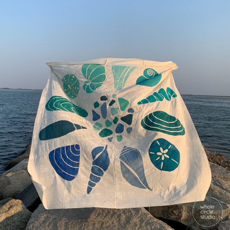 Ideas for How to Quilt the Shoreline Shells - whole circle studio